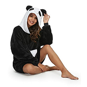 Wearable Blanket Sweatshirt Unisex Panda Hoodie Oversized