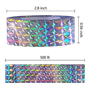 Mageloly 500 Foot Bird Scare Tape, Bird Flash Woodpecker Pigeon Deterrent Bird Scare Ribbon Repellent Devices Tape Keep Birds Away Outdoor