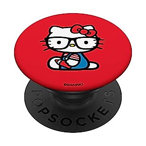 Hello Kitty Nerd Glasses Classic PopSockets PopGrip: Swappable Grip for Phones & Tablets
