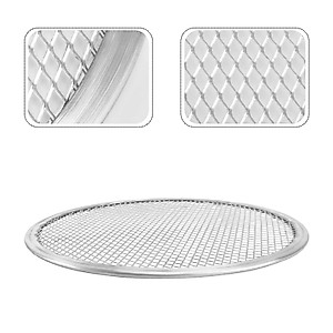 Hemoton Metal Pizza Pan Oven Baking Tray Net Pizza Screen 12 Inch Pizza Trays for Oven Pizza Pan Oven Kitchen Baking Tray Pizza Screen 14 Inch Metal Pizza Screen Non- Accessories Steel