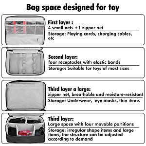 MUOUM Toy Storage Bags Toy Box Toy Bag Toy Organizer Toy Container Locking Storage Box Travel Bag For Toys Game Toys Storage Bags