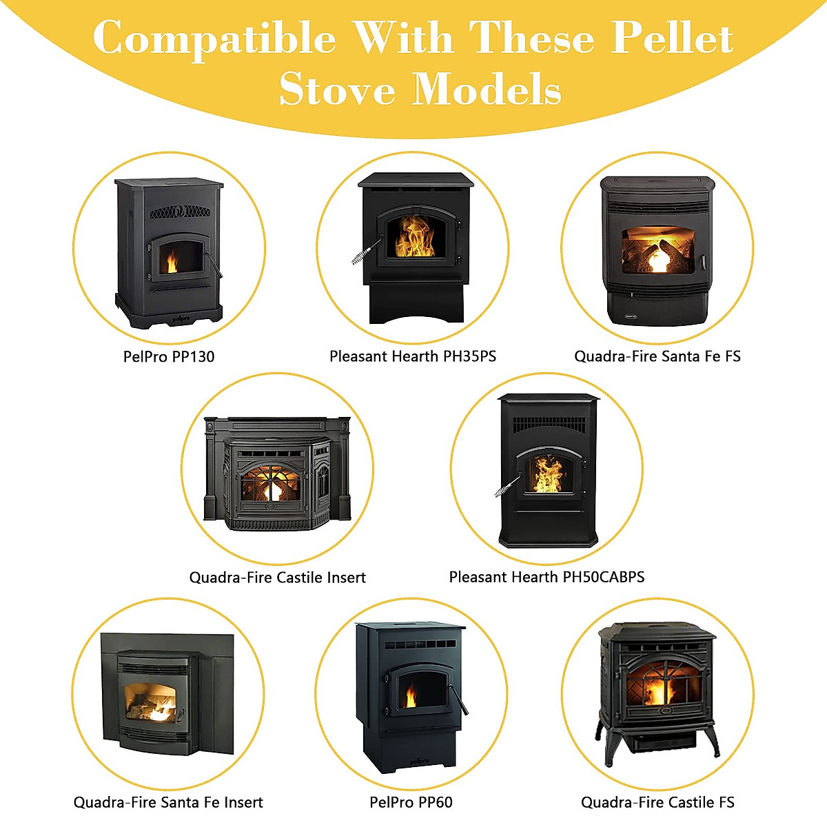 Adviace Replacement 812-4400 Exhaust Combustion Blower for Quadrafire/Quadra-Fire Castile & Santa Fe & Contour Pellet Stoves and Inserts