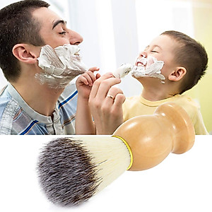 Shaving Brushes,DaKuan 2 Packs Wooden Handle Shaving Brushes,Luxury Professional Hair Salon Tool for Men