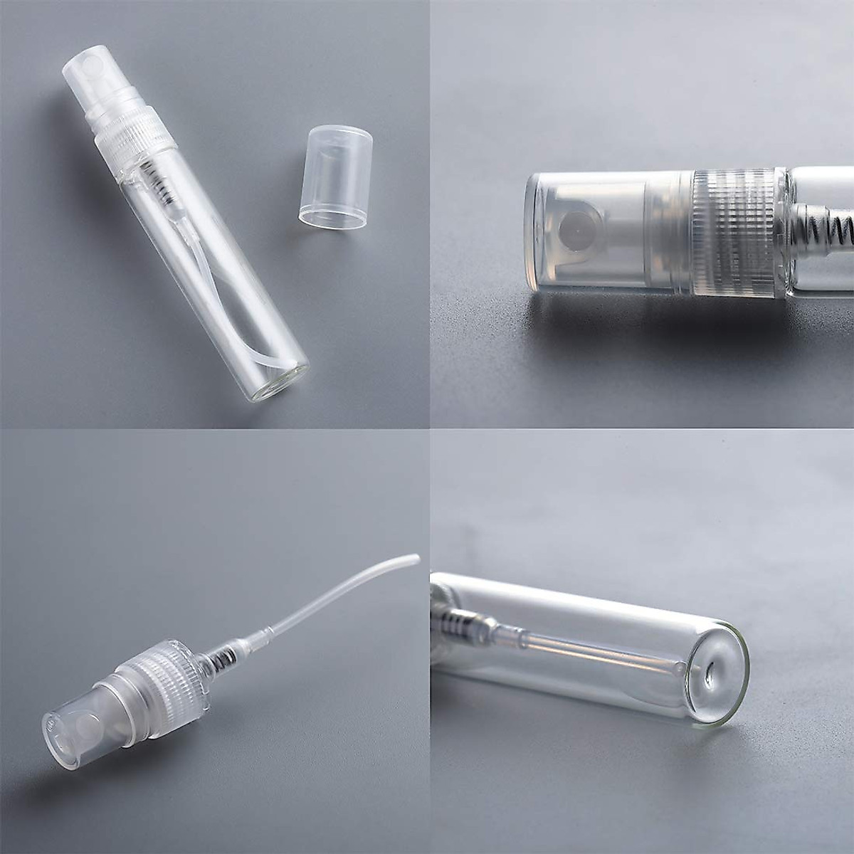 30Pcs 10ml/0.34 Oz Portable Refillable Clear Glass Empty Sprayer Perfume Bottles Cosmetic Atomizers Spray Bottle Container for Travel Party Must Makeup Tool (30Pcs 10ml Clear Glass Perfume Bottles)