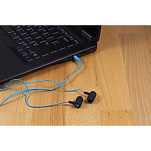 Uber in Ear Wired Earbuds, Comfortable Rubber Headphones, 3.5mm, High Sound Quality, Extra Earbud Tips, for Apple iPhone, iPad, iPod, Android Smartphones, Samsung Galaxy, Tablets & More, Black, 13124