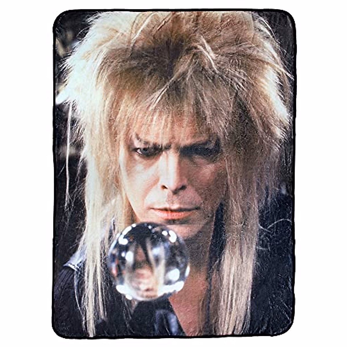 Surreal Entertainment Labyrinth The Movie Jareth The Goblin King Super Soft Fleece Throw Blanket, Black, One Size