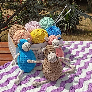 Yarnart Dolce Baby Yarn by yarnart Soft Chenille Velvet Medium Moyen Medio Yarn Blanket amigurumi Crochet Yarn 50 gram (1.76 oz) 93 Yards (753)