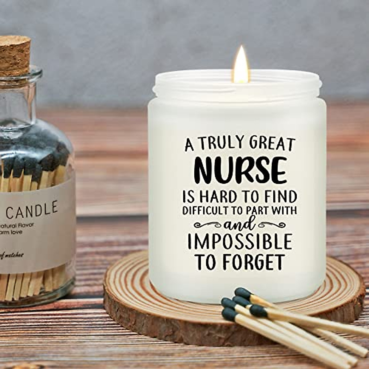 Maybeone Nurse Appreciation Gifts - A Truly Great Nurse is Hard to Find - Lavender Scented Candle Gift - Graduation, Retirement, Christmas, Birthday Gifts for Nurse - Thank You Gifts for Nurse