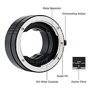 JJC RF Mount Auto Focus Macro Extension Tube Ring Set for Canon EOS R R3 R5 R6 Mark II R6 R7 R8 R10 R50 RP R100 Mirrorless Camera and Canon RF Mount Lenses, Great Tool for Macro Photography