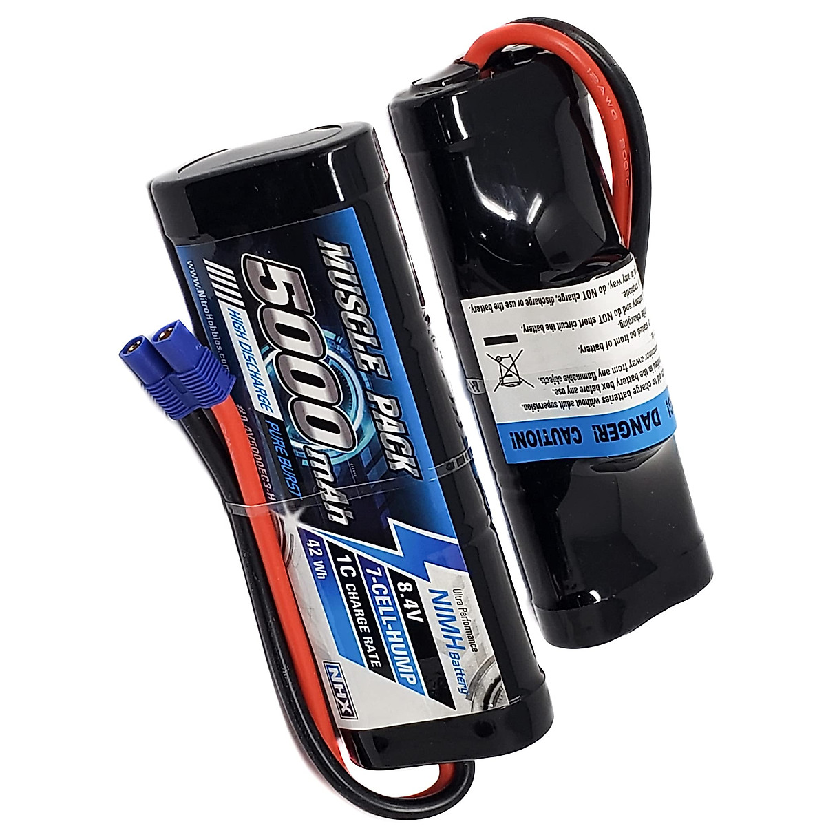 NHX Muscle Pack 8.4V 5000mAh 7-Cell Nimh Hump Battery w/ EC3 Connector