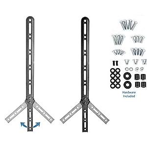 VIVO Universal Sound Bar Steel Bracket Speaker Mount Above or Below Wall Mounted TV, Fits Behind 23 to 65 inches Screens, 33 lbs. Capacity, Mount-SPSB2