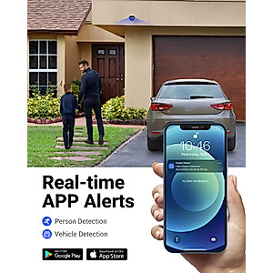 ANNKE AC800 4K Security Camera Outdoor, Surveillance IP PoE Camera with Human/Vehicle Detection, Strobe & Spotlight Alarms, Two-Way Audio, 130 ft Night Vision, Support Up to 256GB MicroSD Card