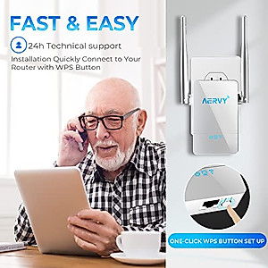 2023 Release WiFi Extender Signal Booster for Home, 4X Faster Longest Range Up to 9,800sq.ft and 35+ Devices, Internet Repeater with Ethernet Port,WiFi Amplifier Easy Setup (White)
