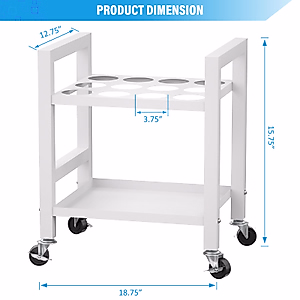 ZHSX Blueprint Holder/Storage Rack, Metal Blueprint Rack Storage Cart with Wheels, Roll File Holder to Storage Blueprint/Poster/Architectural/Rolled Maps for Home/Office/School(Black, 12 Slots)
