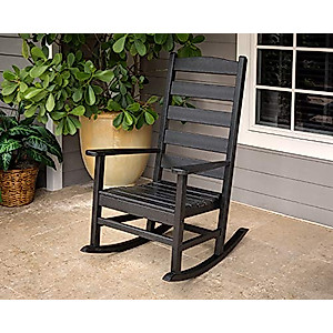 POLYWOOD® Shaker Porch Rocker, Black