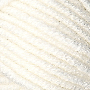 Estako Megastar, 75% Acrylic 25% Wool yarn, Soft, Chunky Bulky weight #5 for Crochet and Knitting 3.52 Oz (100g) / 120 Yrds (110m) (60187-White)