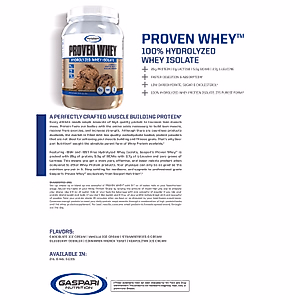 Gaspari Nutrition Proven Whey, 100% Hydrolyzed Whey Isolate, High Protein, Lactose Free, Low Carbohydrate and Low Sugar (4 lb, Cinnamon French Toast)
