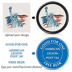 Nurlean 200-1000 Pieces Custom Plastic Chips Drink Tokens for bar, 37mm 1.45in,Imprinted with Your Personalized Logo and Text