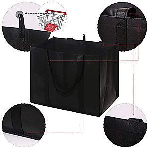 Set of 16 Reusable Grocery Bags Extra Large Super Strong Heavy Duty Shopping Tote Bags with Reinforced Handles