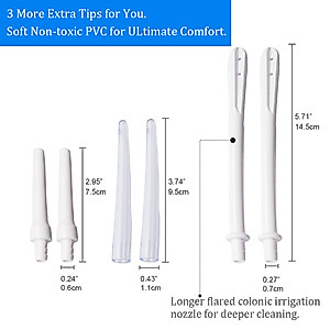 Enema Bag 2L Home Enema Kit with 6.5ft Long Silicone Hose, Enema Tips, Controlable Water Flow Valve, 2 Quart Capacity Hot-Water Bottle for Colon Cleansing Enemas