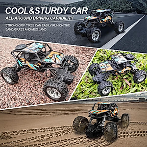 BLUECEDAR RC Racing Car, 2WD High Speed Off Road RC Car with 27 Mhz Remote Control,1:18 Scale RC Monster Vehicle Truck Crawler with One Rechargeable Battery,Gift for Kids and Adults