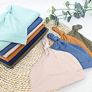 OWLOWLA Newborn Swaddle Set Stretch Wrap Swaddle Receiving Blanket for Baby Boy Girl(Sand)