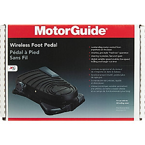 MotorGuide 8M0092069 Xi Series Wireless Foot Pedal — For Xi3 and Xi5 Series Trolling Motors — Variable Speed Control, Black