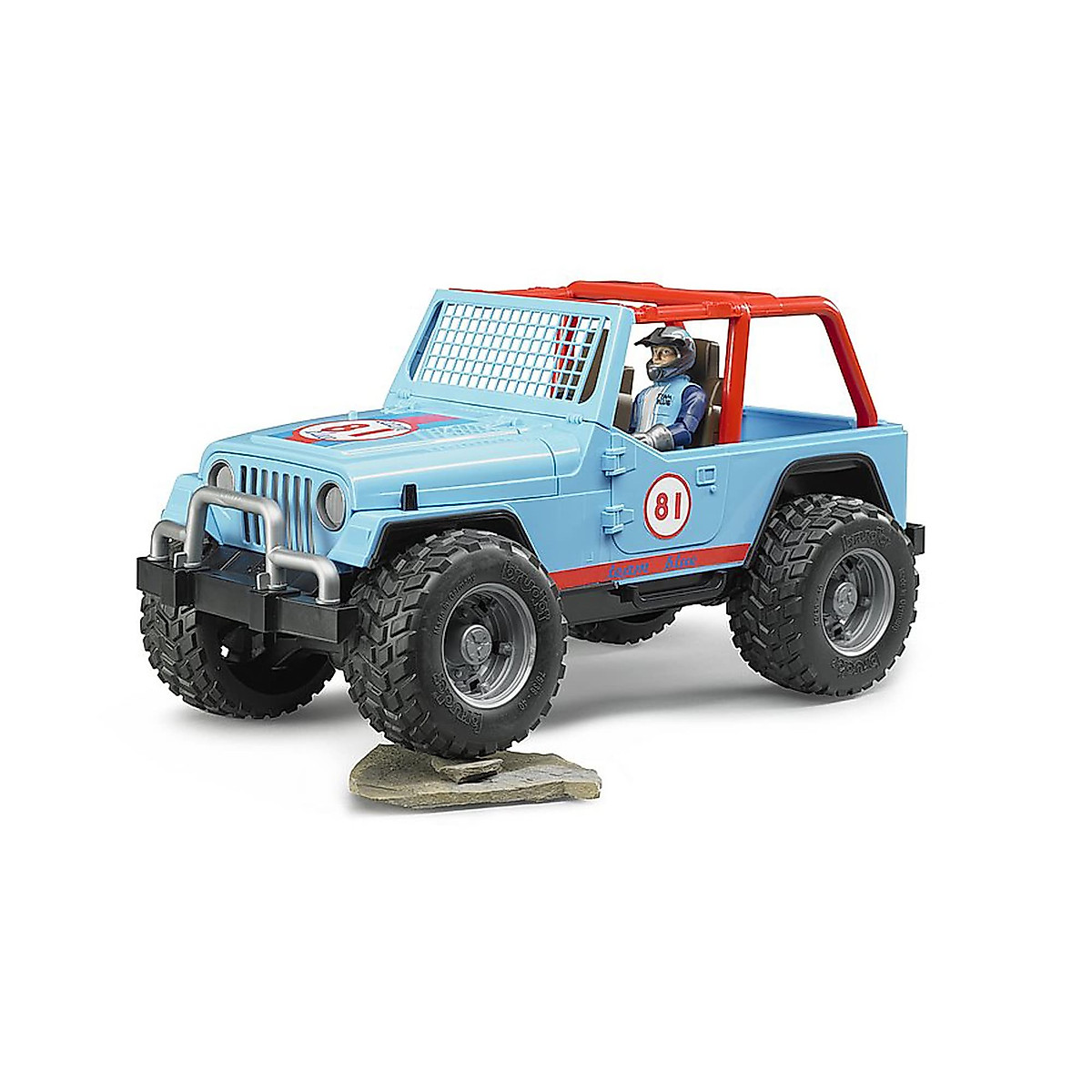 Bruder Jeep Cross Country Racer Vehicle with Driver Blue