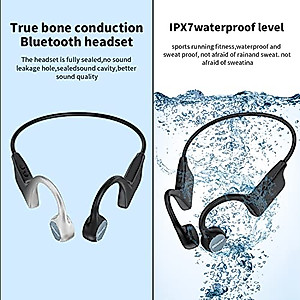 Bone Conduction Headphones,Bluetooth 5.3 Headphones with Built-in mic,Wireless Open-Ear Headphones, IPX7 Waterproof Sport Headset for Running Cycling Workout Gym,New in 2022（Black）