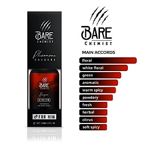 Bare Chemist Enigma Pheromone Cologne for Him - [Attraction Formula] Pheromone Cologne for Men 1oz. - Lavender, Sage, Wood