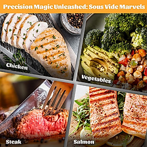 Sous Vide Weight Magnets by AKS Co - 10-Pack Food Safe Silicone-Coated Magnets, Designed for Sous Vide Machines to Immerse Food Bags & Prevent Floating/Undercooking - Includes Kitchen Tongs