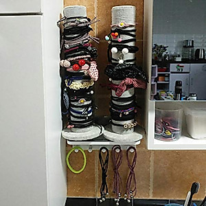 JDGOOMA Wall Mount Entryway Storage Organizer Small Stick On Key Holder Mail Letter Sorter Adhesive Wall Shelf with 5 Hooks -Leash,Keys Holder for Entryway,Mudroom,Hallway,Kitchen(Gray)