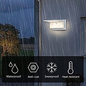 Lustrlach Outdoor Porch Wall Light Fixture Exterior White Modern LED Front Door Light with IP54 Waterproof for Garden Patio Garage,10W 3000K 680LM