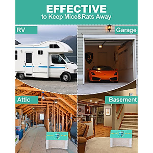 SEEKBIT Rodent Repellent, Large Peppermint Oil Repels Mice and Rats Squirrel and Other Rodents, Rat Mouse Repellent for Indoor Outdoor Attic RV Car Engines, Mouse Deterrent Keep Mice Out, 7 Pack