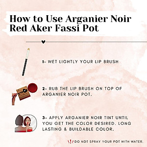 Arganier Noir Aker Fassi Lip and Cheek Stain- long lasting buildable Color