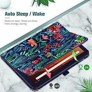 Fintie Folio Case for All-New Amazon Fire HD 10 and 10 Plus Tablet (13th/11th Generation, 2023/2021 Release) 10.1" - Slim Fit Standing Cover with Auto Sleep/Wake, Jungle Night