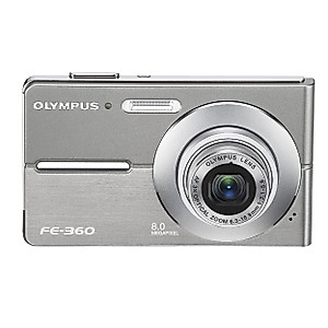 OM SYSTEM OLYMPUS FE360 8MP Digital Camera with 3x Optical Dual Zoom (Silver)
