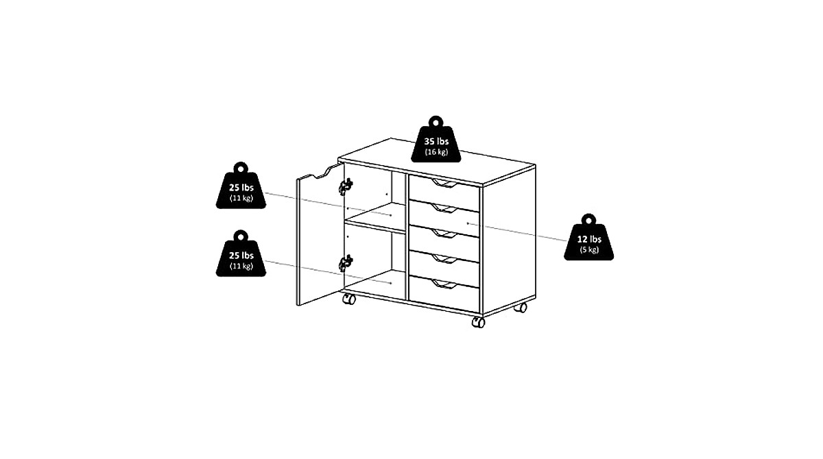 Winsome Halifax Storage Cabinet - White Multi-Drawer Organizer