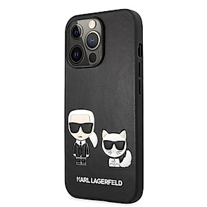 KARL LAGERFELD Apple iPhone 13 Pro Karl and Cat Hard Case Black