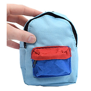 Teak Tuning Fingerboard Backpack Case, Blue - 5" x 3.75" - Miniature Canvas Bag for Tuning Travel & Storage