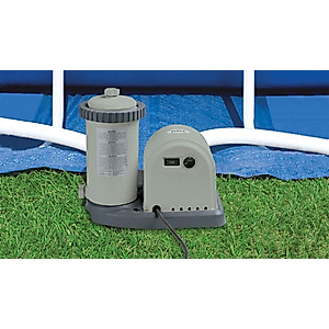 Intex Ultra Frame Pool Set with Cartridge Filter Pump, 16 x 48, Gray