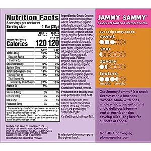 Plum Organics Sandwich Bars | Jammy Sammy | Variety Pack | 6 Count | Organic Snack for Kids, Toddlers | New Look, Packaging May Vary