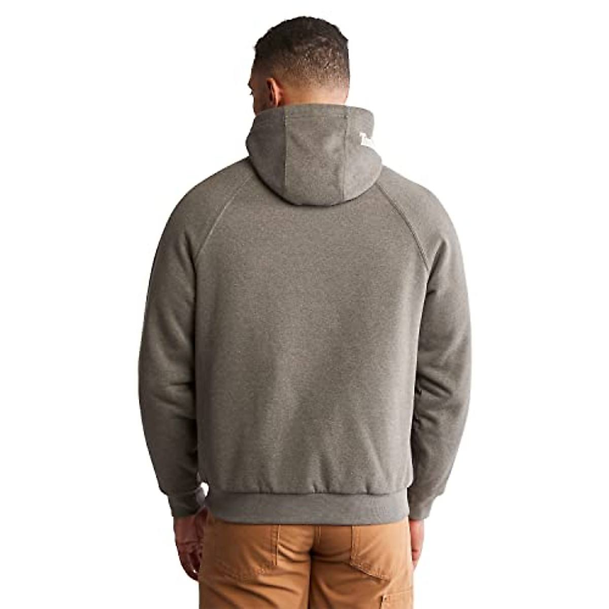 Timberland PRO Men's Standard Honcho Sport Double Duty Pullover Hooded Sweatshirt, Dark Charcoal Heather-White, M