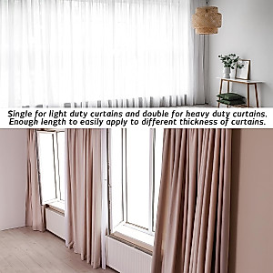 KTNGY 20 Yards Curtain Weighted Tape Drapery Weights Rope Drapes Cording Covered with Fabric Curtain DIY Accessories for Added Weight(0.1 Lb/Meter)