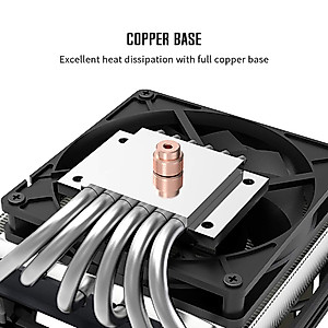ID-COOLING IS-60 EVO ARGB CPU Cooler LGA1700 CPU Air Cooler 64mm Height ARGB Cooler 5V 3PIN Connector 6 Heatpipes Dual 15mm Slim Fans, Intel/AMD