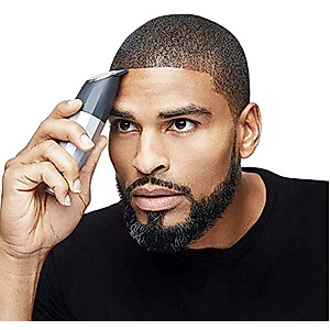 Bevel Beard Trimmer for Men - Black Edition Cordless Trimmer, 8 Hour Rechargeable Battery Life, Tool Free Adjustable Zero Gapped Blade, Barber Supplies, Mustache Trimmer