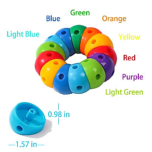 KUTOI Snap n Twist Building Toys - Wocky Blocks - 80 Piece STEM Snap Cubes for Preschool & Elementary School, Tactile Sensory Toys for Boys & Girls, Ages 3+