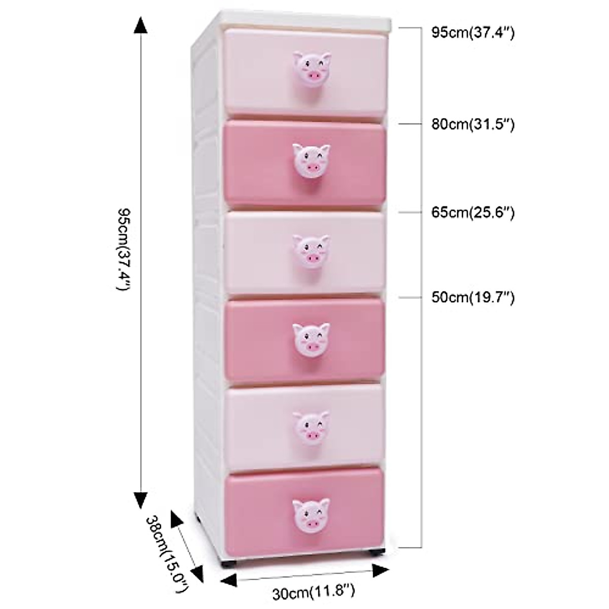 Gdrasuya10 Plastic Cabinet 6 Drawers Storage Dresser,Small Closet Vertical Dresser Storage Closet Dresser Organizer for Bedroom, Hallway, Entryway, Closets
