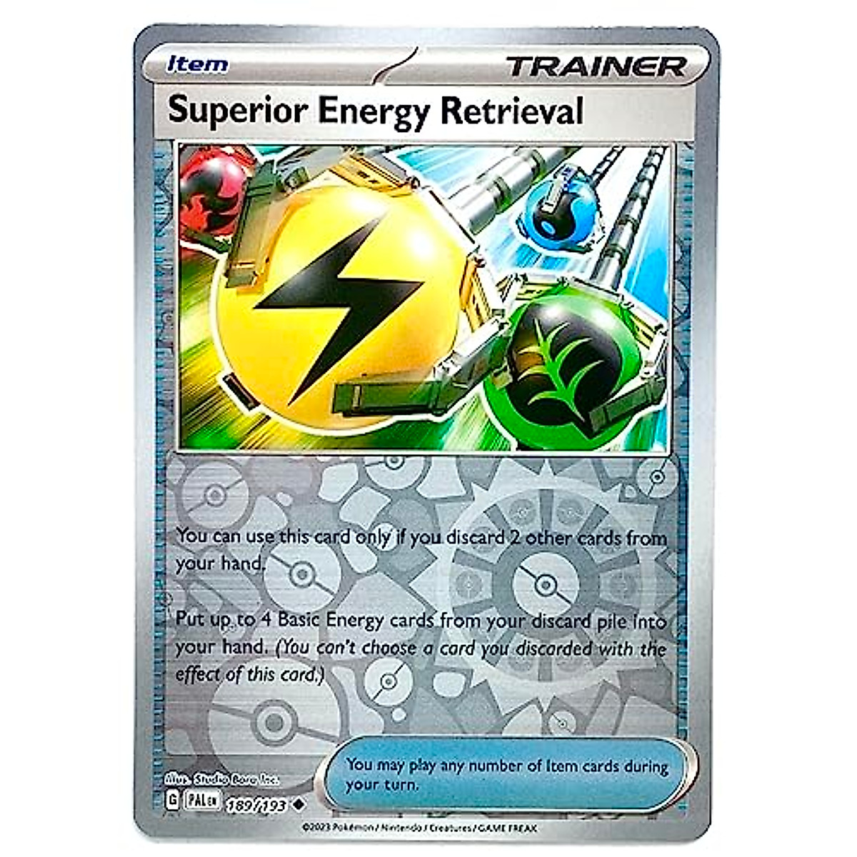 Pokemon - Superior Energy Retrieval 189/193 - Paldea Evolved - Reverse Holo Pokemon Card - Foil