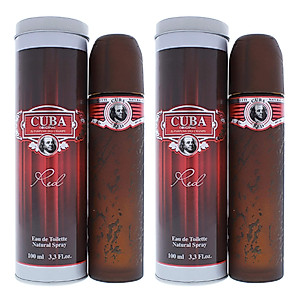 Cuba Red 3.3. fl. oz. Eau De Toilette Spray | Fragrance for Men (Pack of 2)
